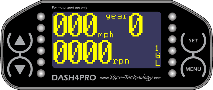 Race Technology Knowledge Base | ConfiguringTheDASH4PROUnit / DASH4PROStandardConfiguration