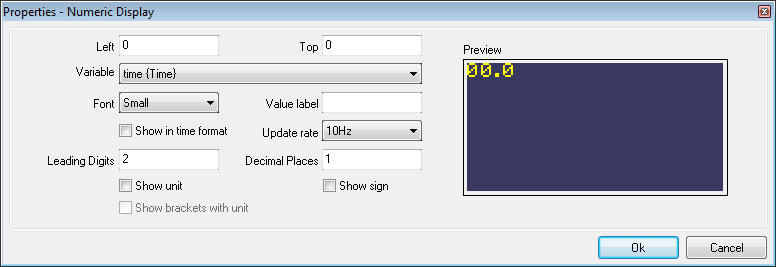 Race Technology Knowledge Base | DASH4PROControlProperties / NumericDisplayProperties