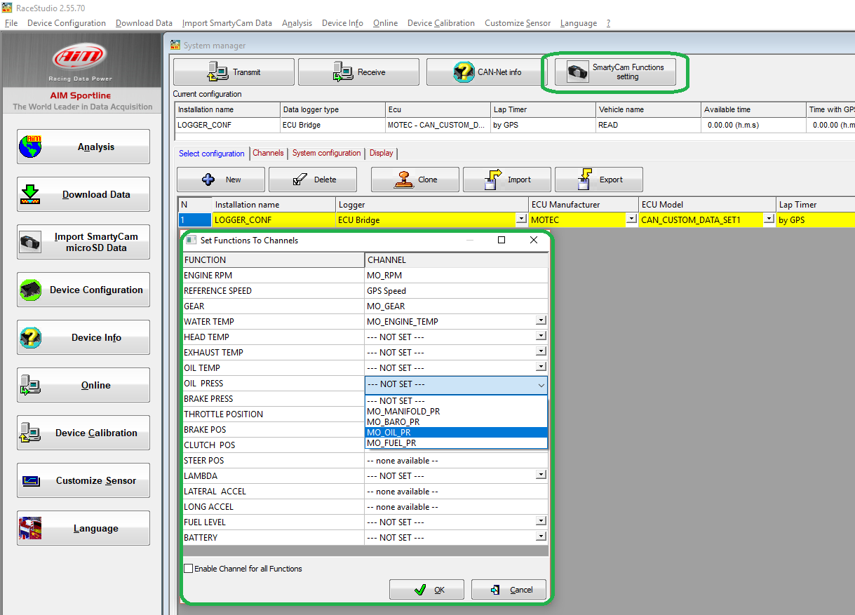 Race Technology Knowledge Base | RTLive / HowDoIConnectToAiMDevice