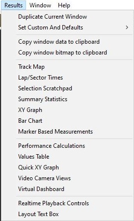 Race Technology Knowledge Base | UserInterface / MenuBar