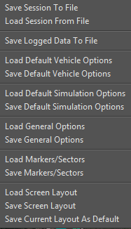 Race Technology Knowledge Base | UserInterface / MenuBar