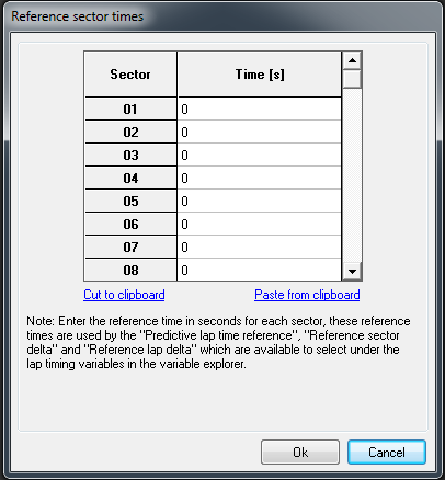 Race Technology Knowledge Base | UsingDASH5PROSoftware / ReferenceSectorTimes