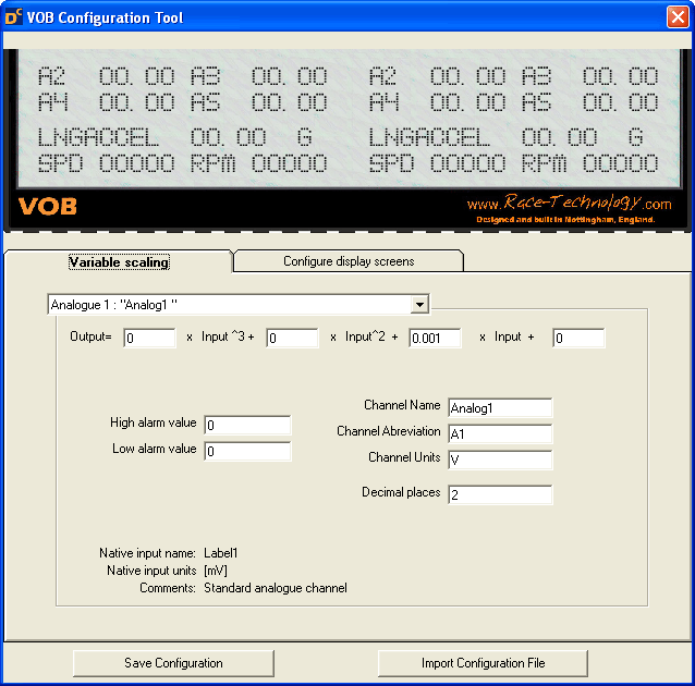Race Technology Knowledge Base | VOB / VariableScaling